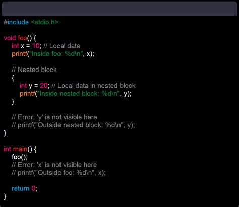 Local Data And Local Referencing Environment