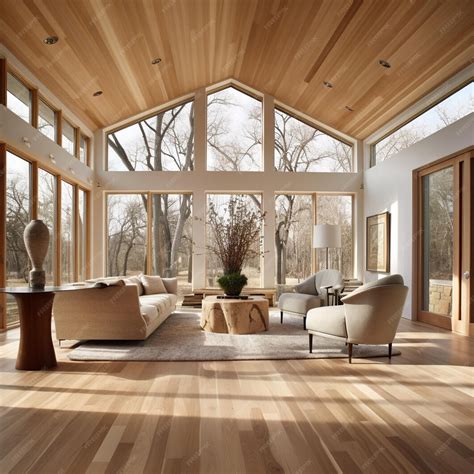 Una Sala De Estar Con Un Ventanal Que Tiene Un Gran Ventanal Que Tiene