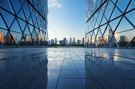 被地面反射的建筑高清图片下载 正版图片600852554 摄图网