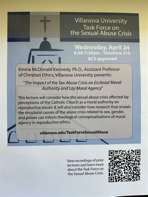 My Colleague Emma Kennedy Speaking On April 24 At Villanova An Event