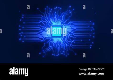 4k 3d Computer Processor Cpu Processor Starting Booting Circuit Burst Digital Energy Explosion
