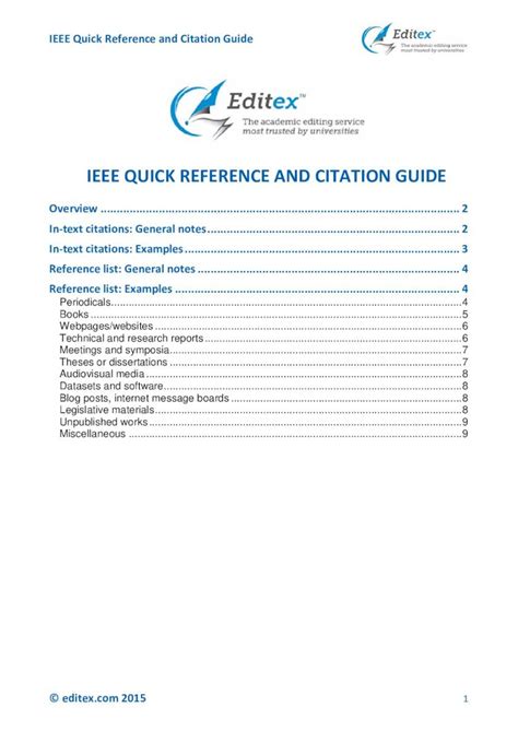 PDF IEEE QUICK REFERENCE AND CITATION GUIDE DOKUMEN TIPS