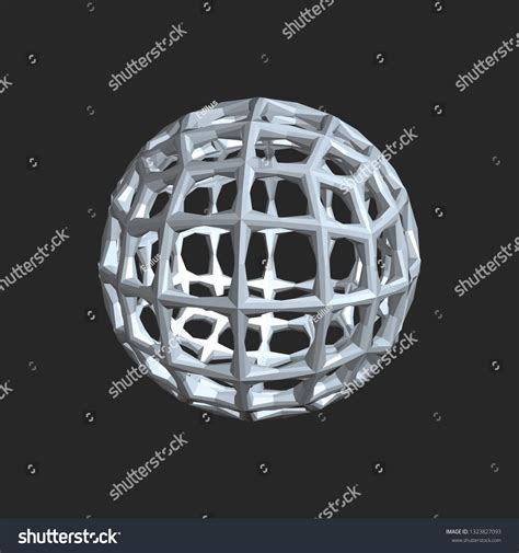 Abstract Sphere Wireframe 3d Vector Illustration Stock Vector Royalty