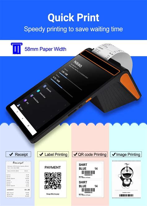 Inch Android Capacitive Touch Screen System Nfc Pda Portable Hand Held All In One Android