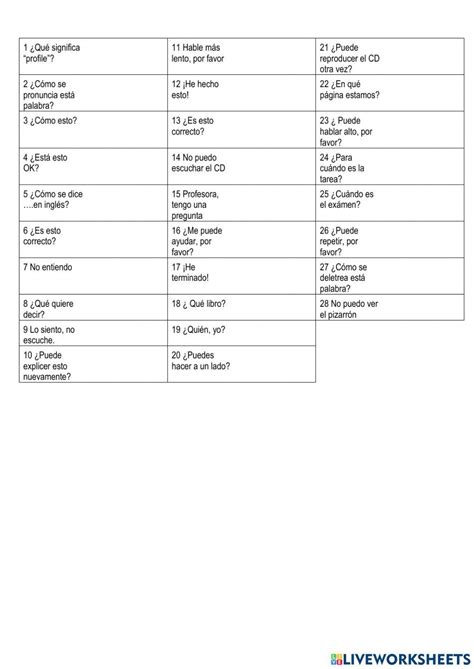 Classroom Language Online Exercise For 8th Live Worksheets