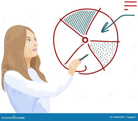 Businesswoman Analyzing Graph Analyst Makes Presentation Data Science Concept Stock