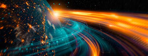 Global Network Connections And Highspeed Data Transmission Around Planet Earth In A Futuristic