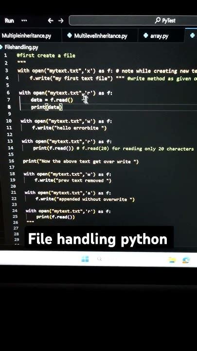 Python File Handling Concept Python Filehandling Coding Youtube