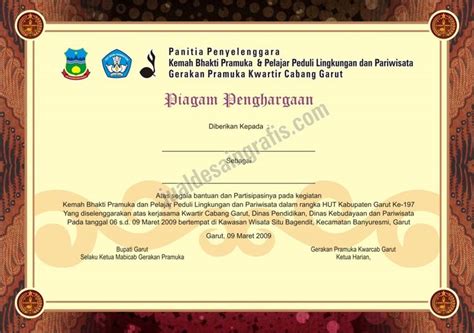 Piagam Pramuka Cdr 53 Koleksi Gambar