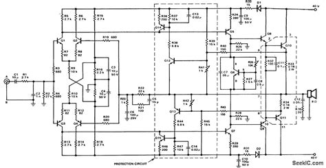 75 Watt Af Power Amplifier With Low Transient Intermodulation Distortion Power Supply Circuits
