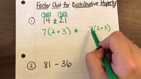 Factoring Out With The Distributive Property Worksheets Library