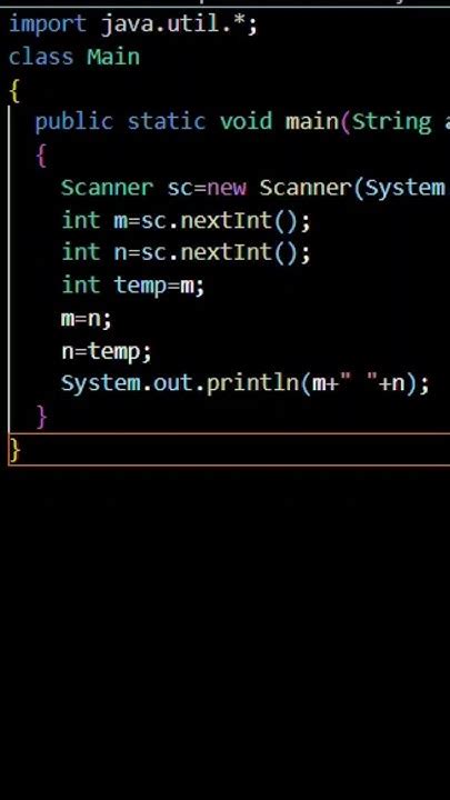 Swapping Of Two Numbers In Java Coding For More Videos Dont Forget