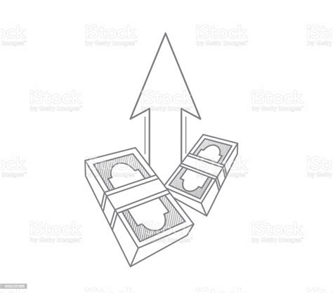 돈 지폐 하 고 위쪽 화살표 일러스트 레이 터 디자인 그래픽 0명에 대한 스톡 벡터 아트 및 기타 이미지 0명 3차원 형태 가격 Istock