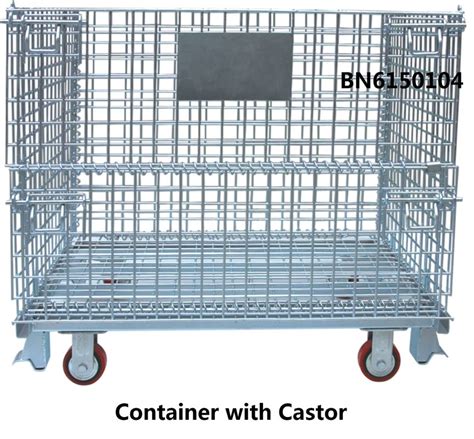 Durable Collapsible Wire Container Industrial Wire Storage Bins 47”x40”x35”