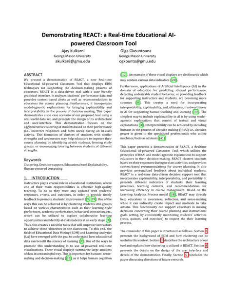 Pdf Demonstrating React A Real Time Educational Ai Powered Classroom Tool