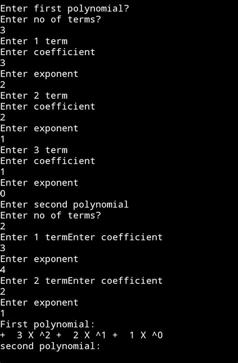Rare Programming Codes Polynomial Addition And Multiplication Using Linked List