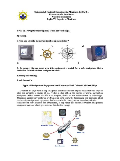Unit Ii Navigational Equipment Found Onboard Ships New Version Pdf Navigation Ships