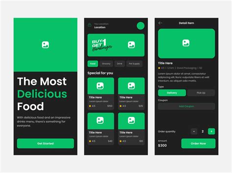 Clean Ui Ux Design Template Vector Suitable For Mobile Application Streaming Movies Food