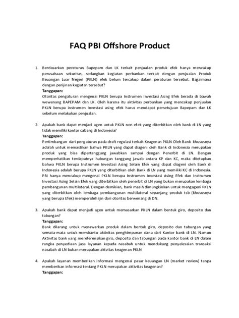 Fillable Online Frequently Asked Questions Faq Pbi Nomor Fax