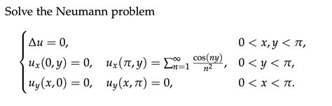 Solved Solve The Neumann Problem Chegg