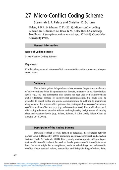 Pdf Micro Conflict Coding Scheme
