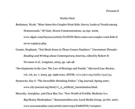 MLA Works Cited English Composition I