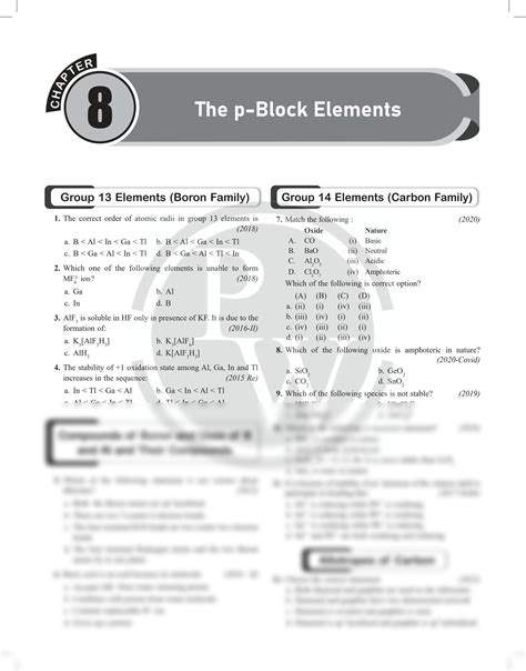 Solution The P Block Elements Pyqs Class 11 Neet Studypool