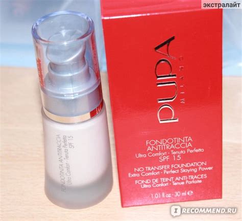 Тональный крем Pupa No Transfer Foundation - «для бледных лучше цвета ...