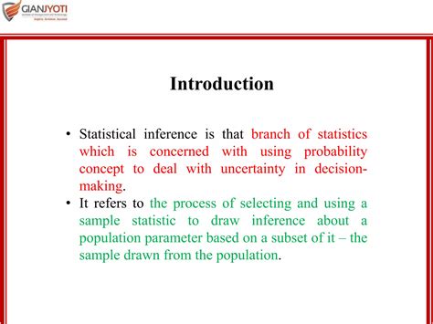 Statistical Inference Concept Procedure Of Hypothesis Testing Ppt