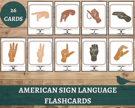 Free Printable Asl Alphabet Sign Language Flash Cards Sign 54 Off