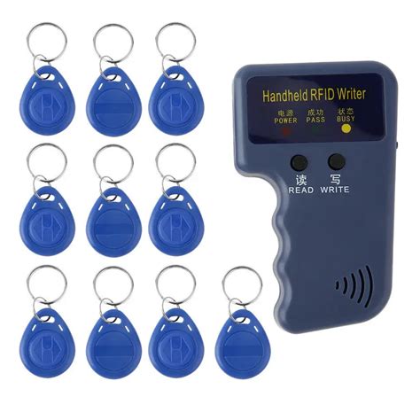 125KHz Handheld RFID Writer Copier Readers Duplicator With 10 Pieces ID Tags LCC77 In Control