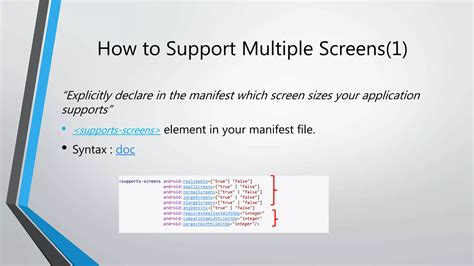 Android Supporting Multiple Screen Pptx Operating Systems Computer Software And Applications