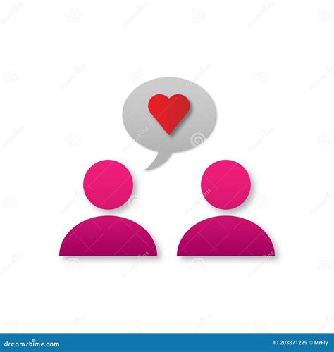 Love Thought In Speech Bubble Concept Vector Illustration Stock Vector