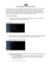 Database Project Documentation Step By Step Guide Course Hero