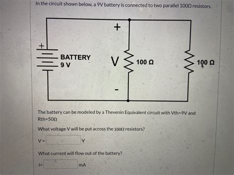 Solved In The Circuit Shown Below A V Battery Is Connected Chegg Com