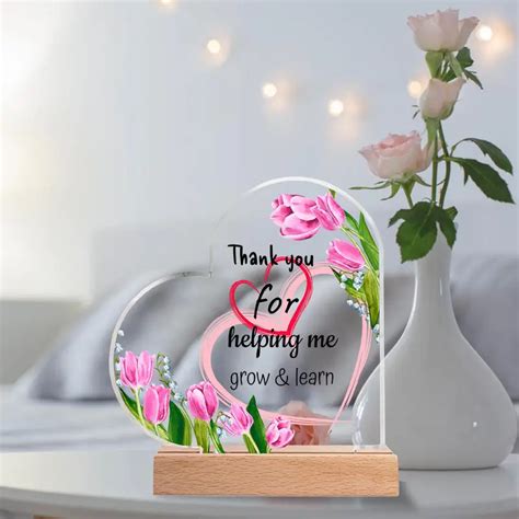 1pc 여성을위한 교사 감사 선물 간호사 졸업 퇴직을위한 학생의 아크릴 기념품 교사 선물 학교 마지막 날 나 Temu Korea