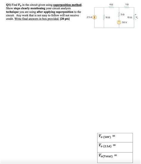 Solved Q1 ﻿find V0 ﻿in The Circuit Given Using