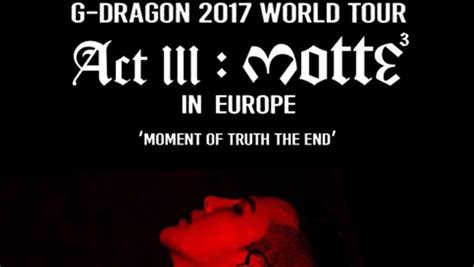 지드래곤 9월 첫 솔로 유럽 투어…5개 도시 공연