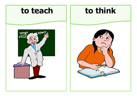 Classroom Verbs Flashcards
