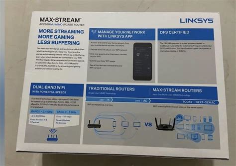 Linksys EA8100 AH Max Stream AC2600 MU MIMO Gigabit WiFi Router Computers Tech Parts
