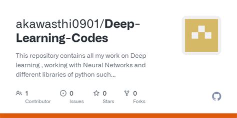 GitHub Akawasthi Deep Learning Codes This Repository Contains All My Work On Deep