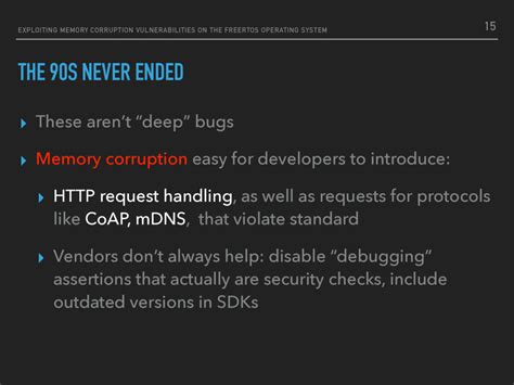 ShmooCon 2016 Exploiting Memory Corruption Vulnerabilities On The