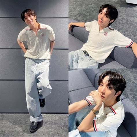 제이홉 인스타그램 패션 미우미우 남자 여름 니트 찰떡이네 네이버 블로그
