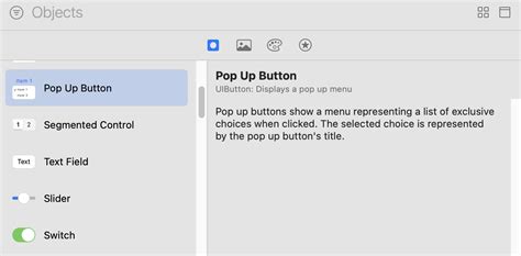 ios how to hook up pop up button event handler on selection update