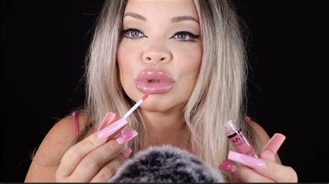 Asmr Lipgloss Application Pumping Mouth Sounds Youtube