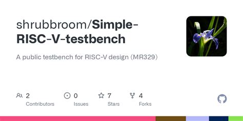 Github Shrubbroom Simple Risc V Testbench A Public Testbench For Risc V Design Mr329