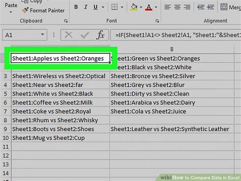 3 Ways To Compare Data In Excel WikiHow