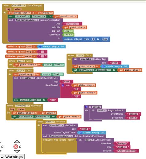 Notifications In A Chat App Mit App Inventor Help Mit App Inventor