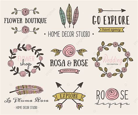 Hand Drawn Vintage Design Elements Vintage Cute Design Vector Vintage