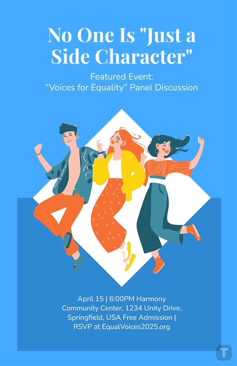 Free Gender Equality Poster Templates Editable And Printable